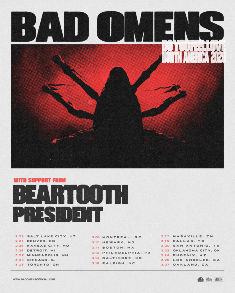 BAD OMENS ANNOUNCE NORTH AMERICAN ARENA HEADLINE TOUR WITH OPENERS BEARTOOTH & PRESIDENT | The ...